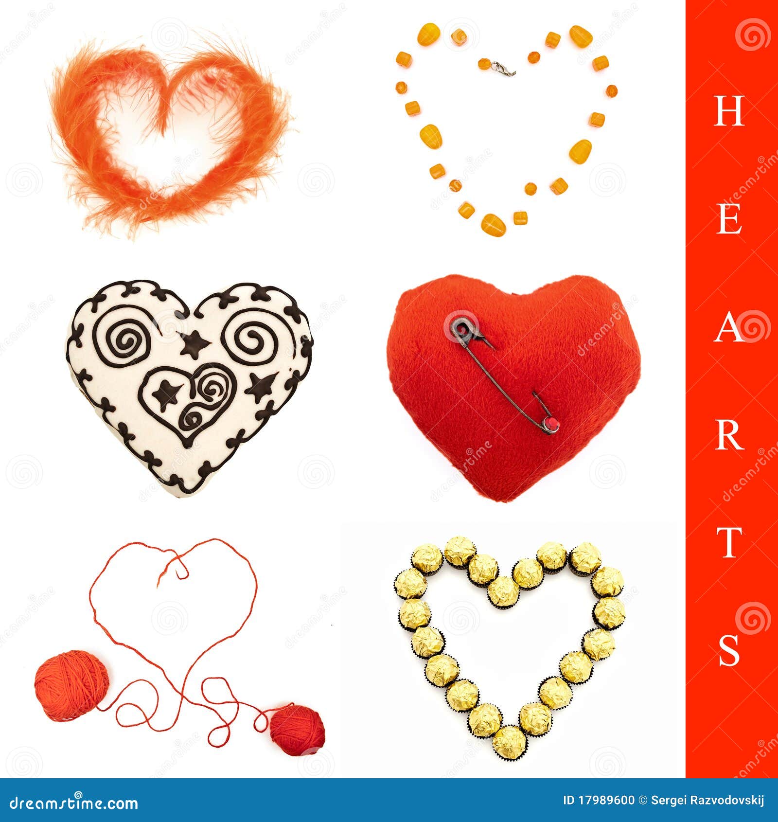 Heart shapes set stock photo. Image of handmade, shape - 17989600