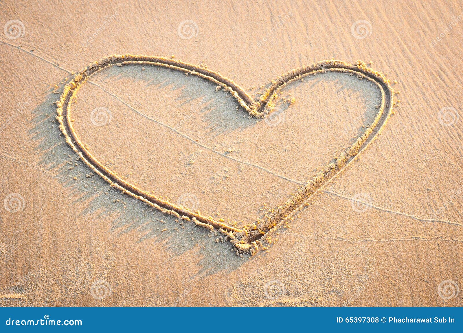 Heart Sharp is Drawing by Hand in Sand Stock Photo - Image of concept ...