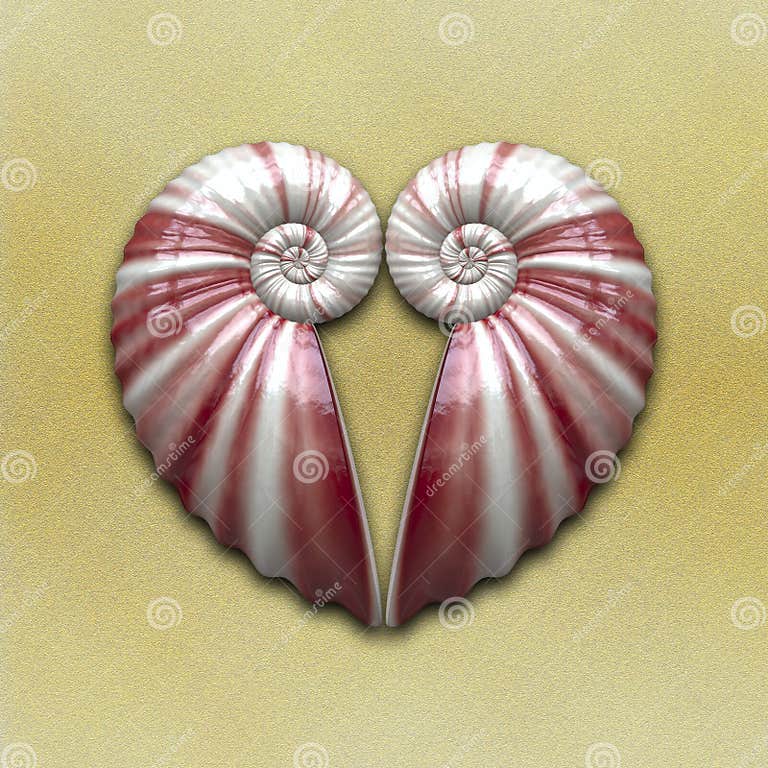 Heart shell stock illustration. Illustration of seashell - 11953998