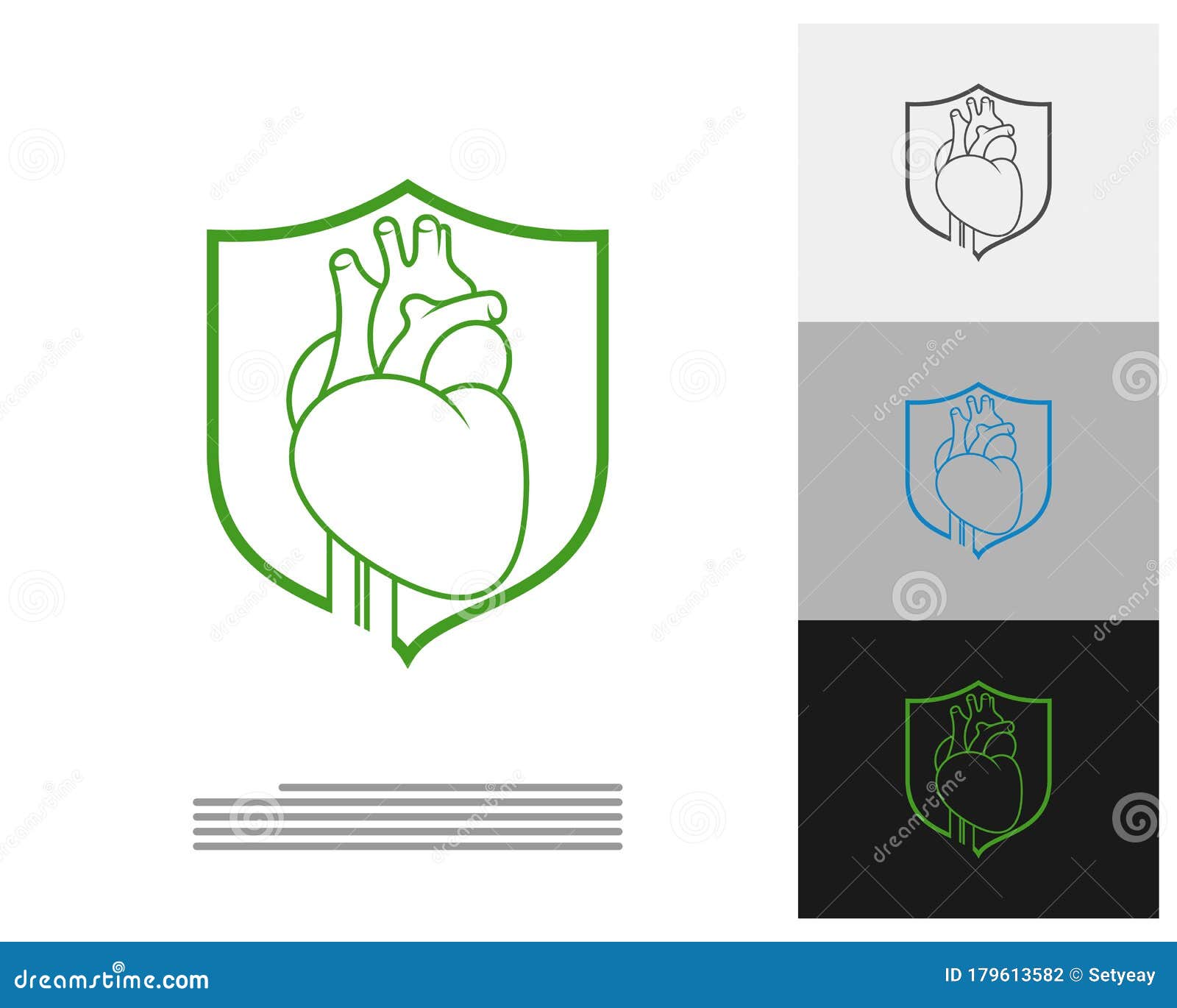 Heart Shield Logo Vector Template, Creative Human Heart Logo Design ...