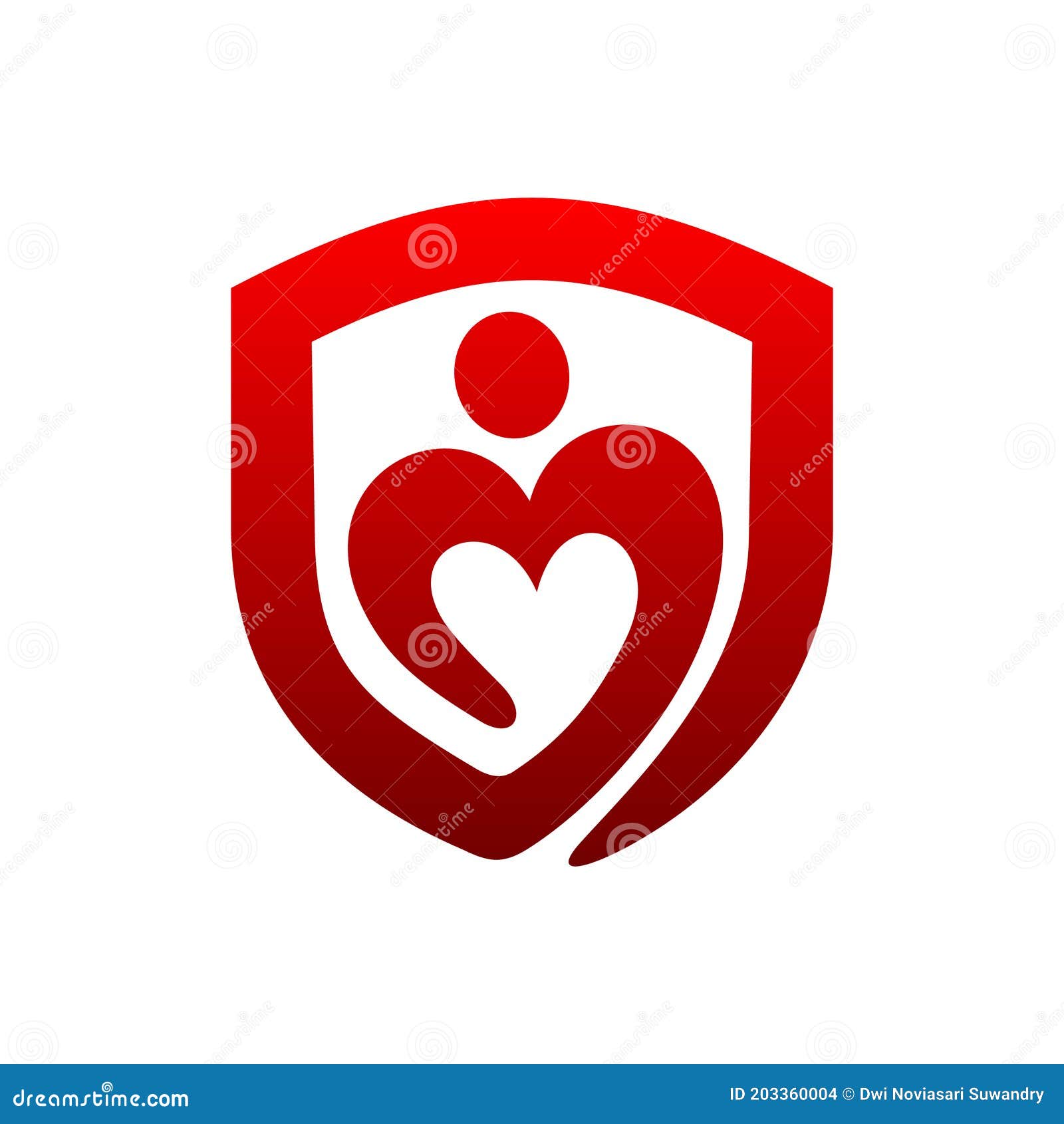 Heart Shield People Logo Concept Stock Vector - Illustration of ...