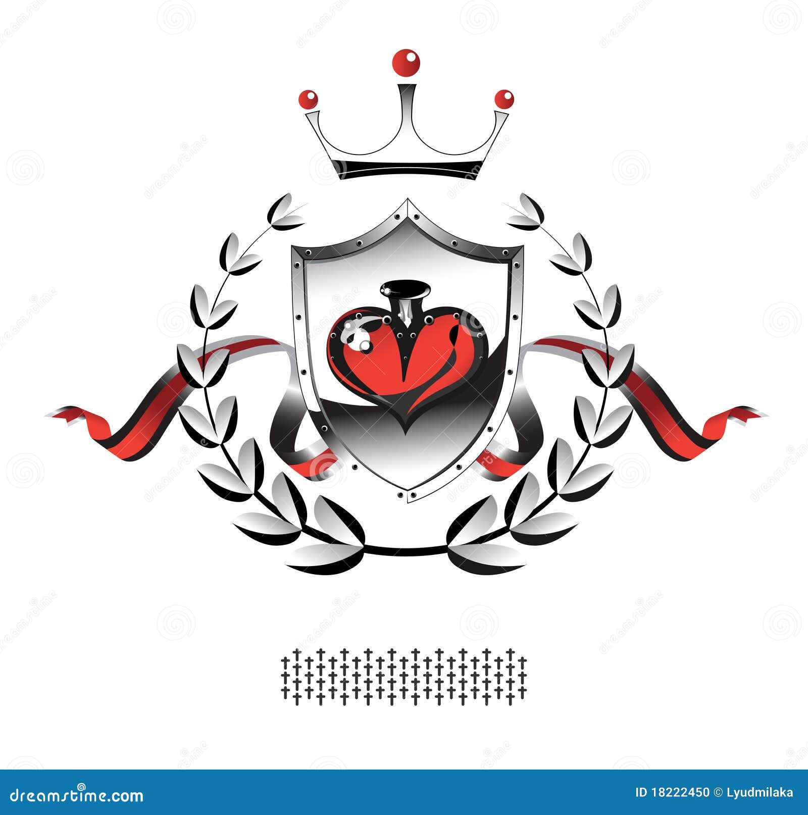 Heart Shield Tape stock vector. Illustration of modern - 18222450