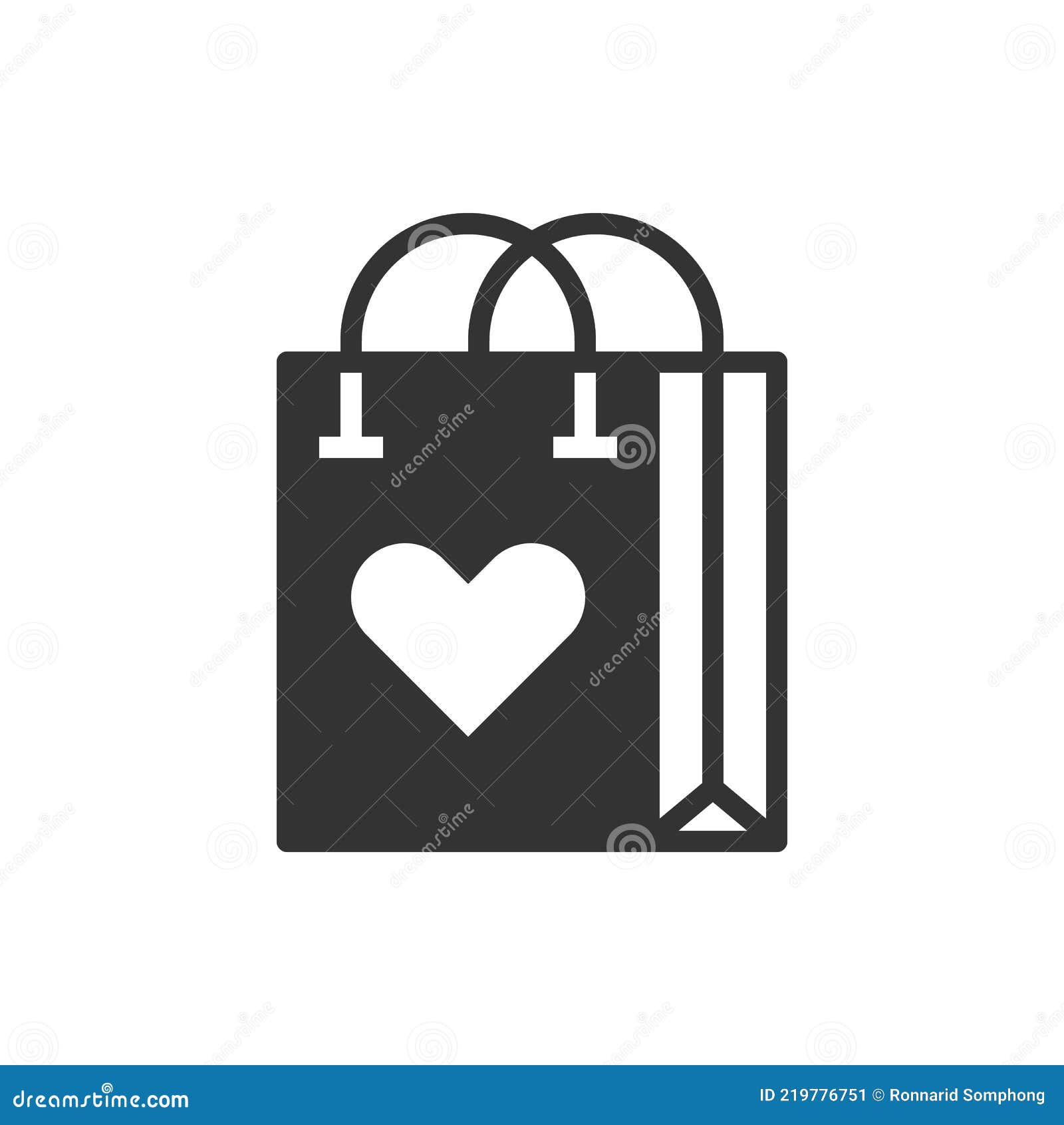 Shopping Love Icon or Logo Vector Illustration Stock Vector ...