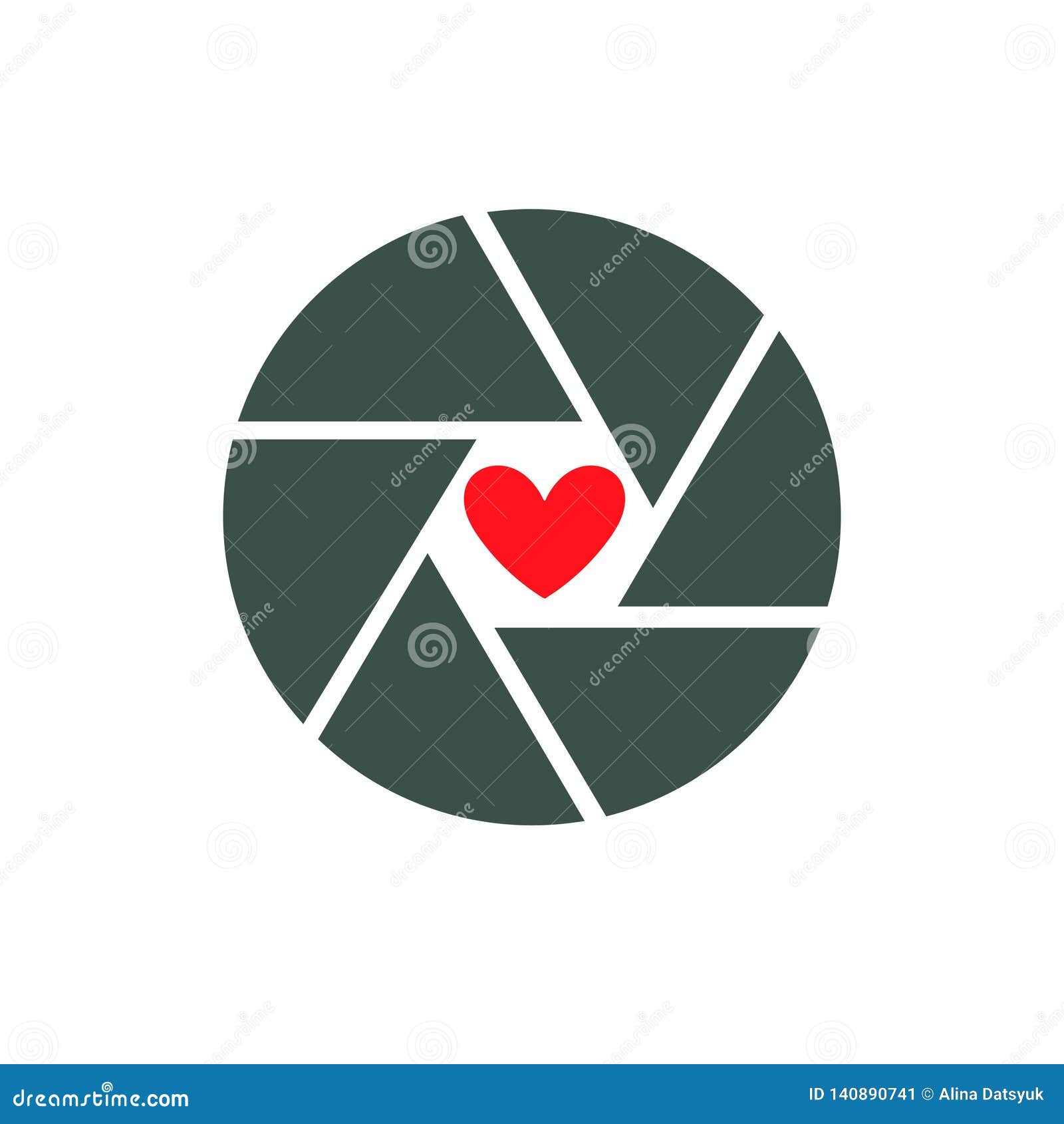 Heart Shutter Logo or Icon Camera Love Stock Vector - Illustration of ...
