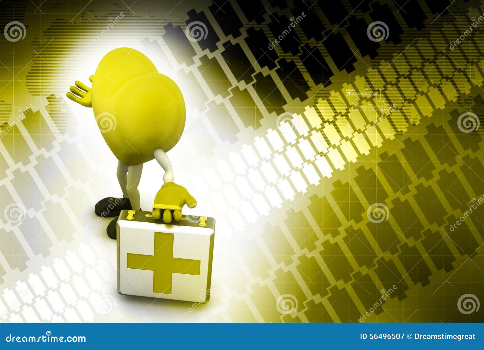 Heart Sign with First Aid Box Stock Illustration - Illustration of ...