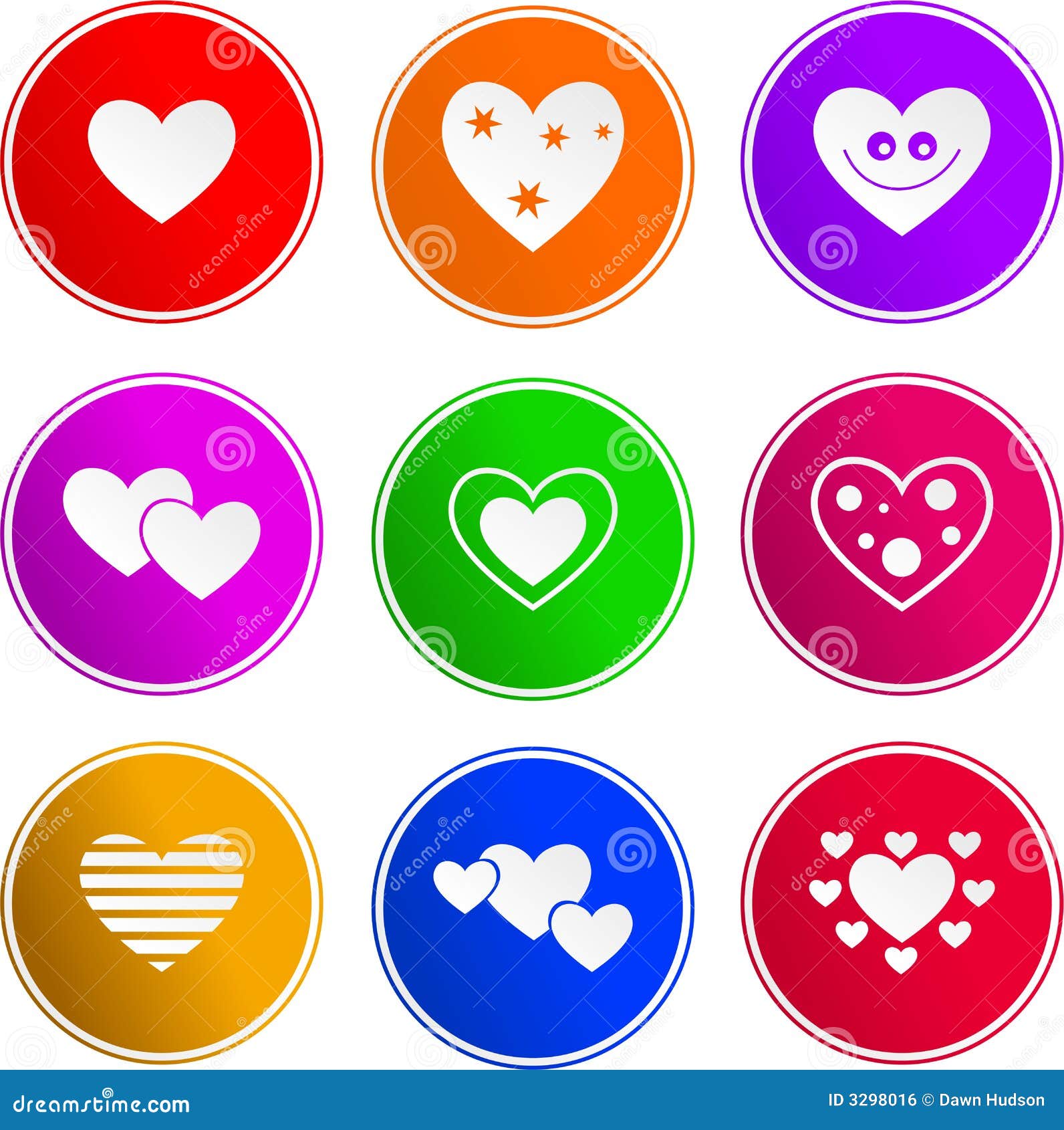 Heart sign icons stock vector. Illustration of notice - 3298016