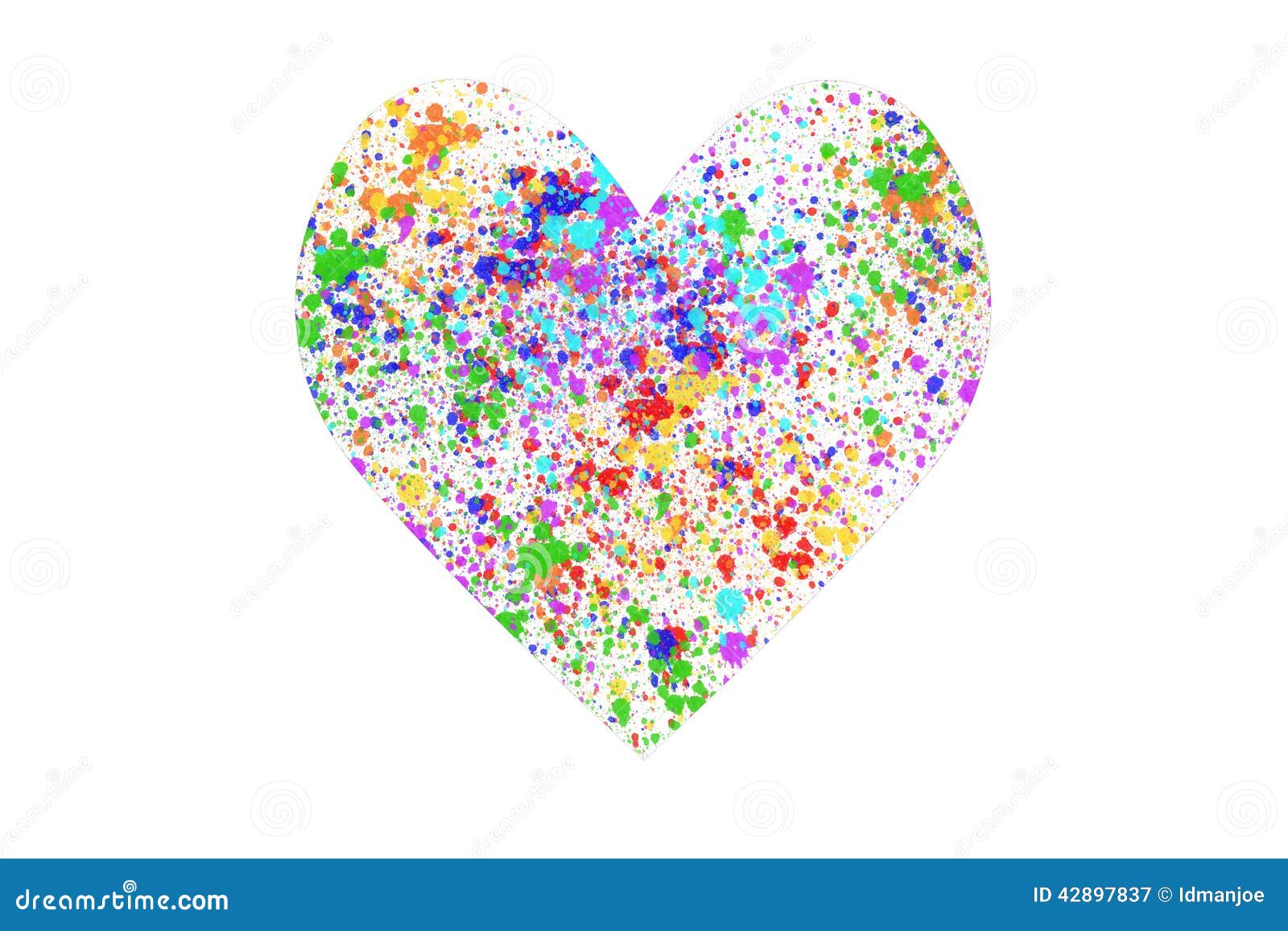 Heart sign of ink splashes stock illustration. Illustration of daub ...