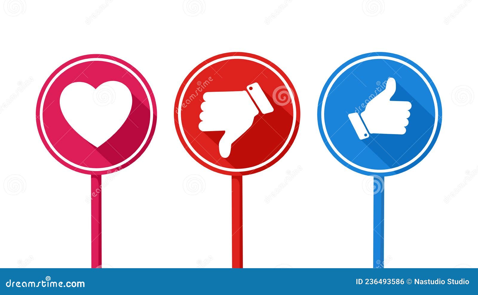 Heart Sign. Like and Dislike. Vector Illustration Stock Vector ...