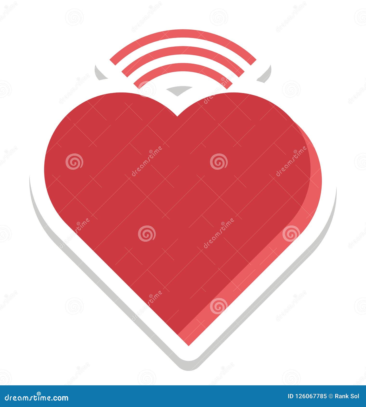 Heart, Signals Vector Icon Editable Stock Vector - Illustration of ...