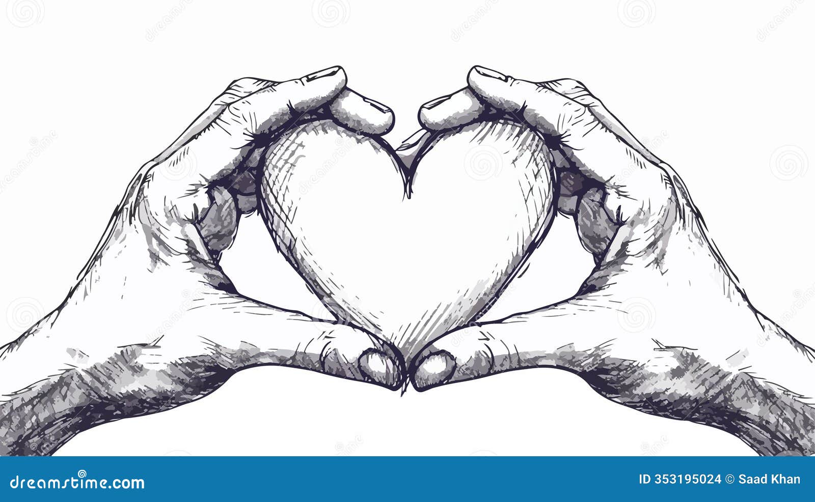 Heart Silhouette Vector with Hands Showing Love Gesture Stock ... Heart Silhouette Vector with Hands Showing Love Gesture Stock ...