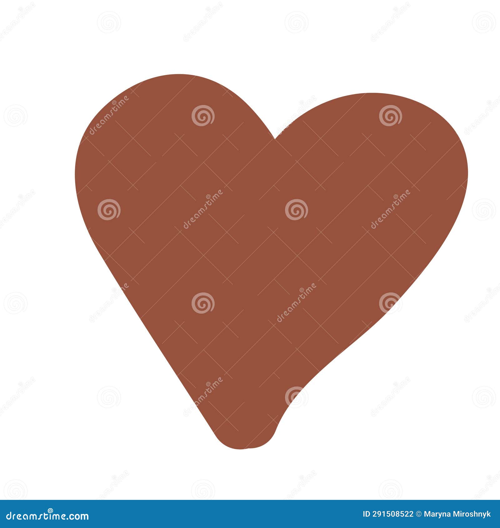 Simple Red Heart Illustration Isolated on White Background. Stock ...