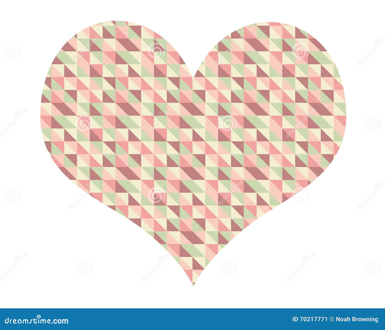 Heart stock illustration. Illustration of filled, triangles - 70217771
