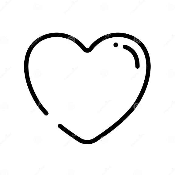 Heart simple vector icon stock vector. Illustration of vector - 348006597