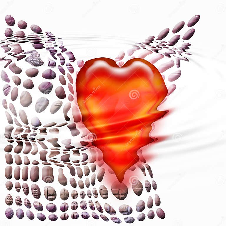 Heart sinking in water stock illustration. Illustration of design - 3927274