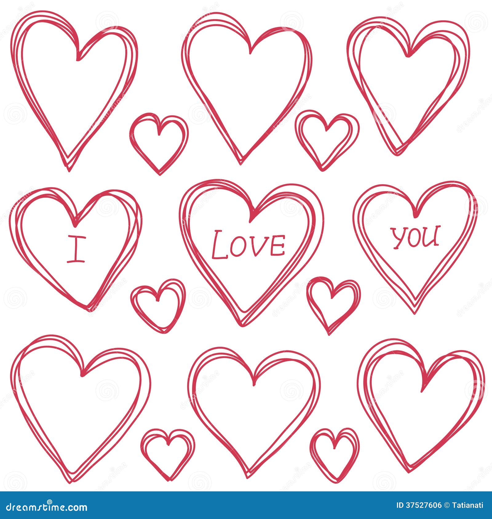 Heart Sketch Set. Blue Cute Cartoon Icon. Doodle Hand Drawn Symbols ... Heart Sketch Set. Blue Cute Cartoon Icon. Doodle Hand Drawn Symbols ...