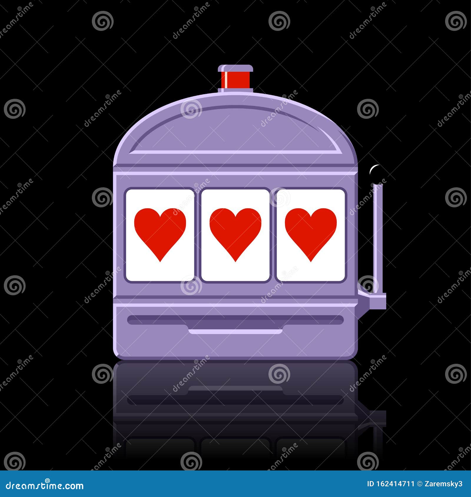Heart Slot Machine Icon Vector Illustration Stock Vector - Illustration ...