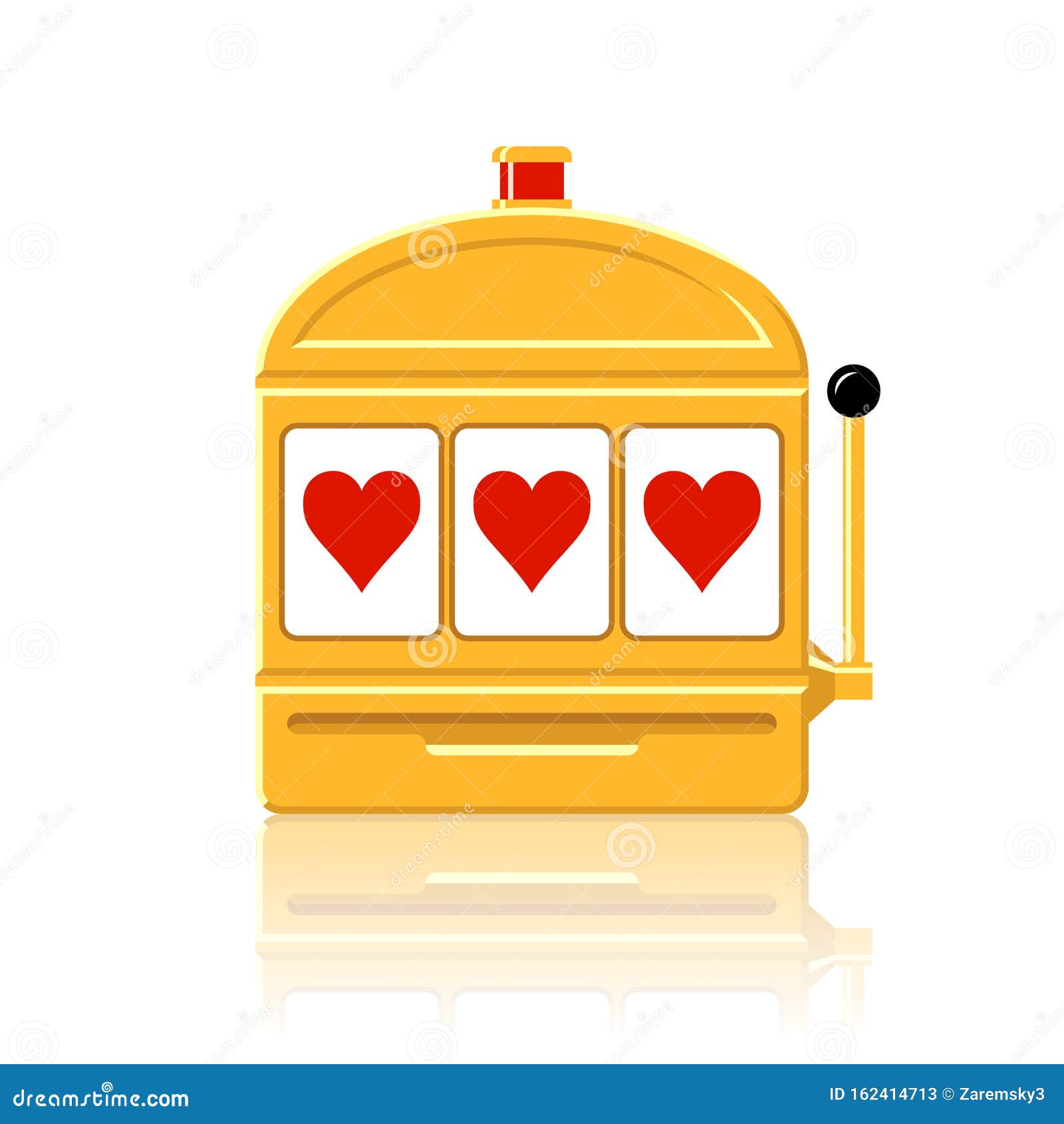 Heart Slot Machine Icon Vector Illustration Stock Vector - Illustration ...