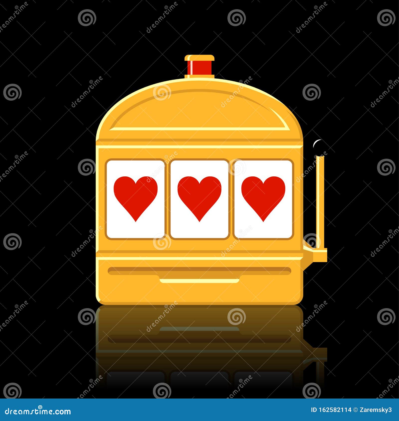 Heart Slot Machine Icon Vector Illustration Stock Vector - Illustration ...