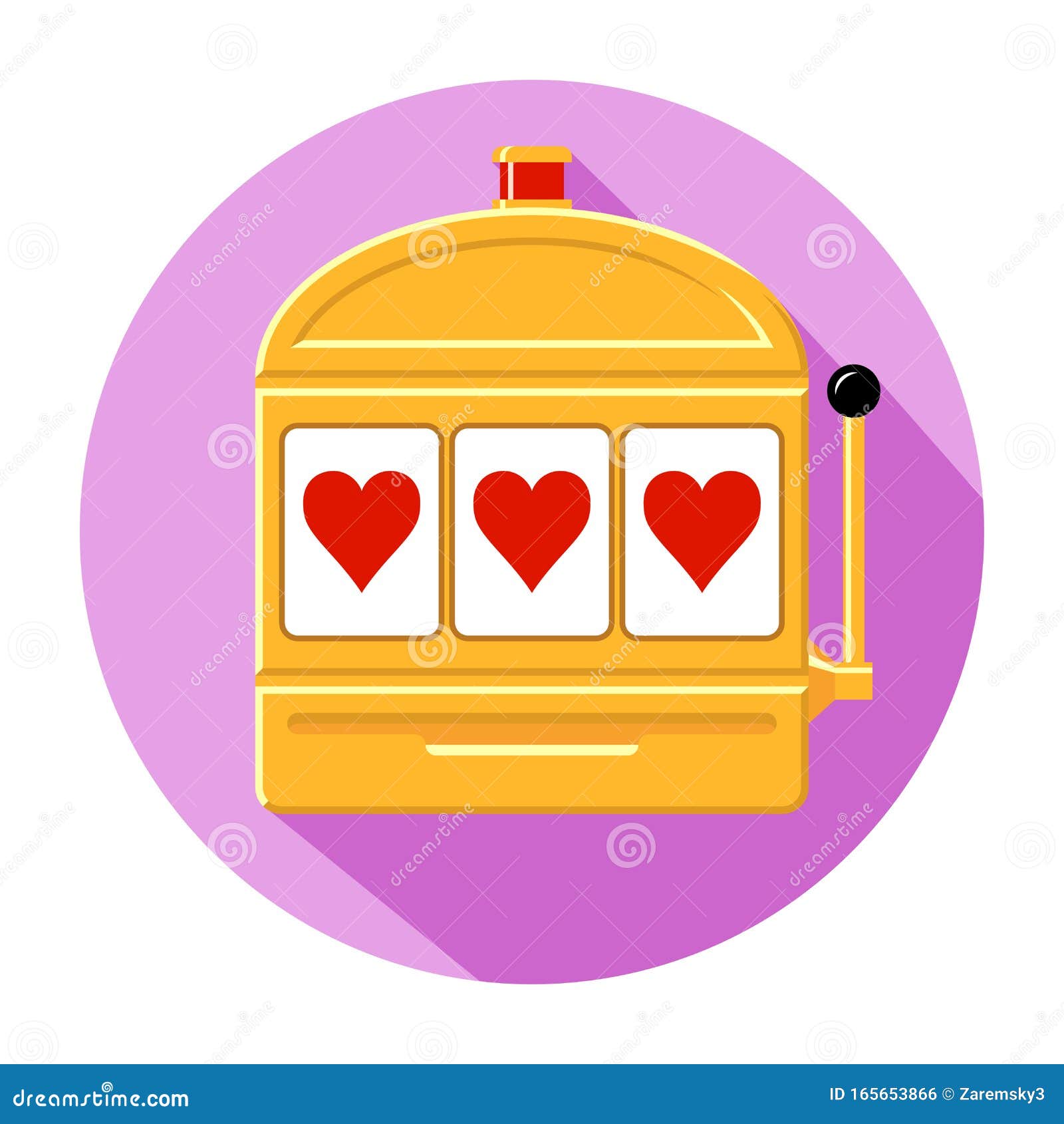 Heart Slot Machine Icon Vector Illustration Stock Vector - Illustration ...