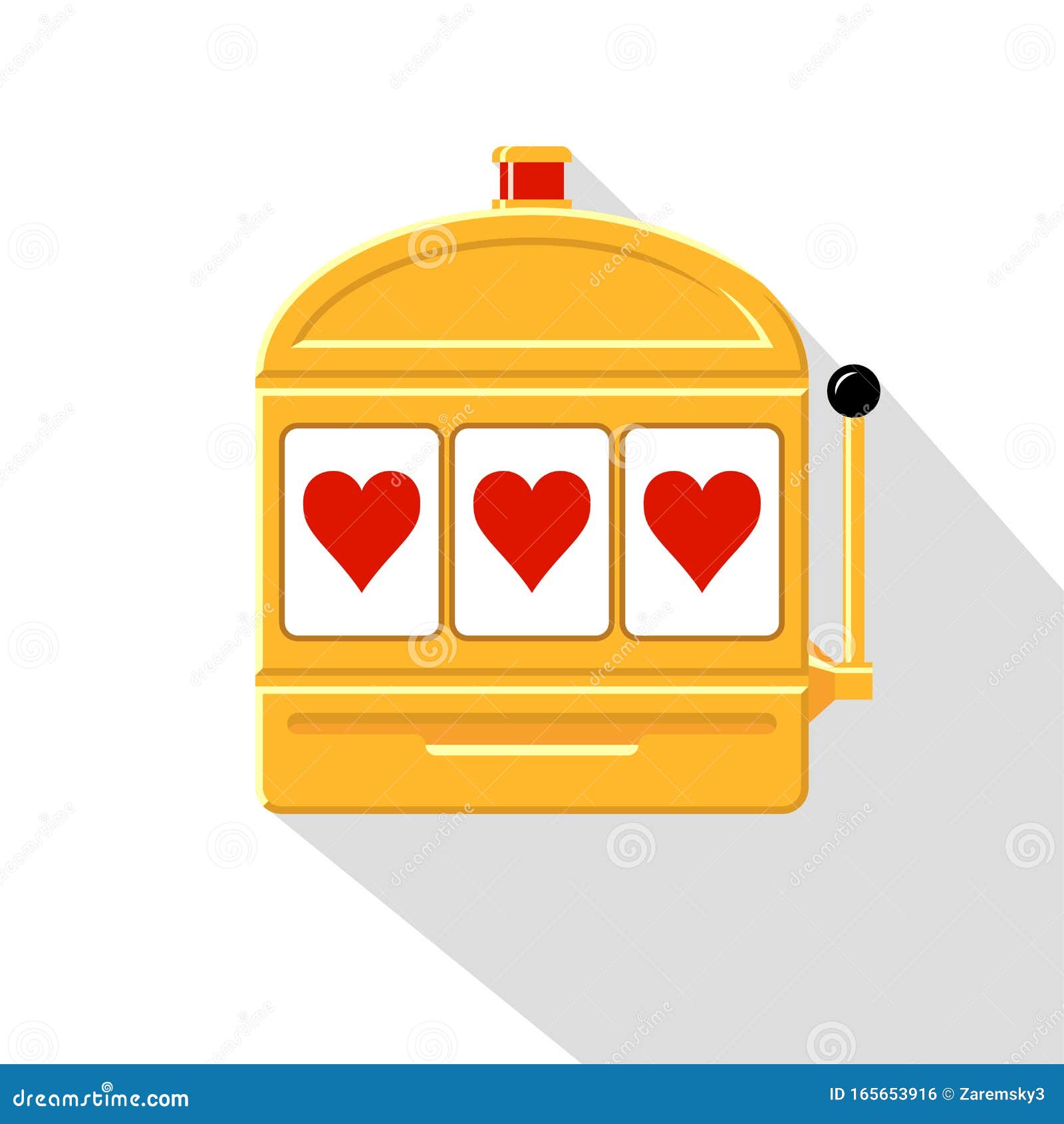 Heart Slot Machine Icon Vector Illustration Stock Vector - Illustration ...