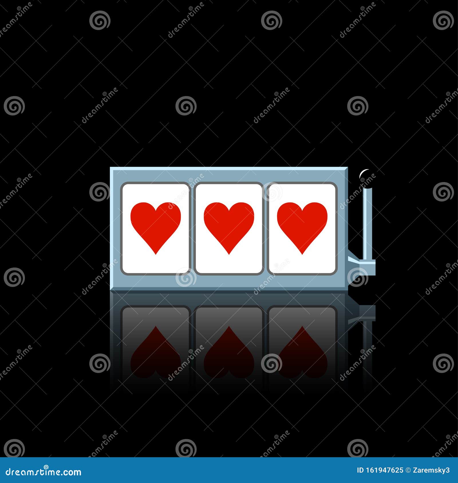 Heart Slot Reels Icon Vector Illustration Stock Vector - Illustration ...