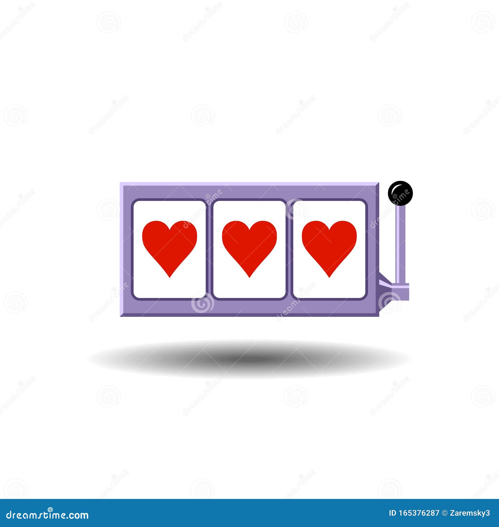 Heart Slot Reels Icon Vector Illustration Stock Vector - Illustration ...
