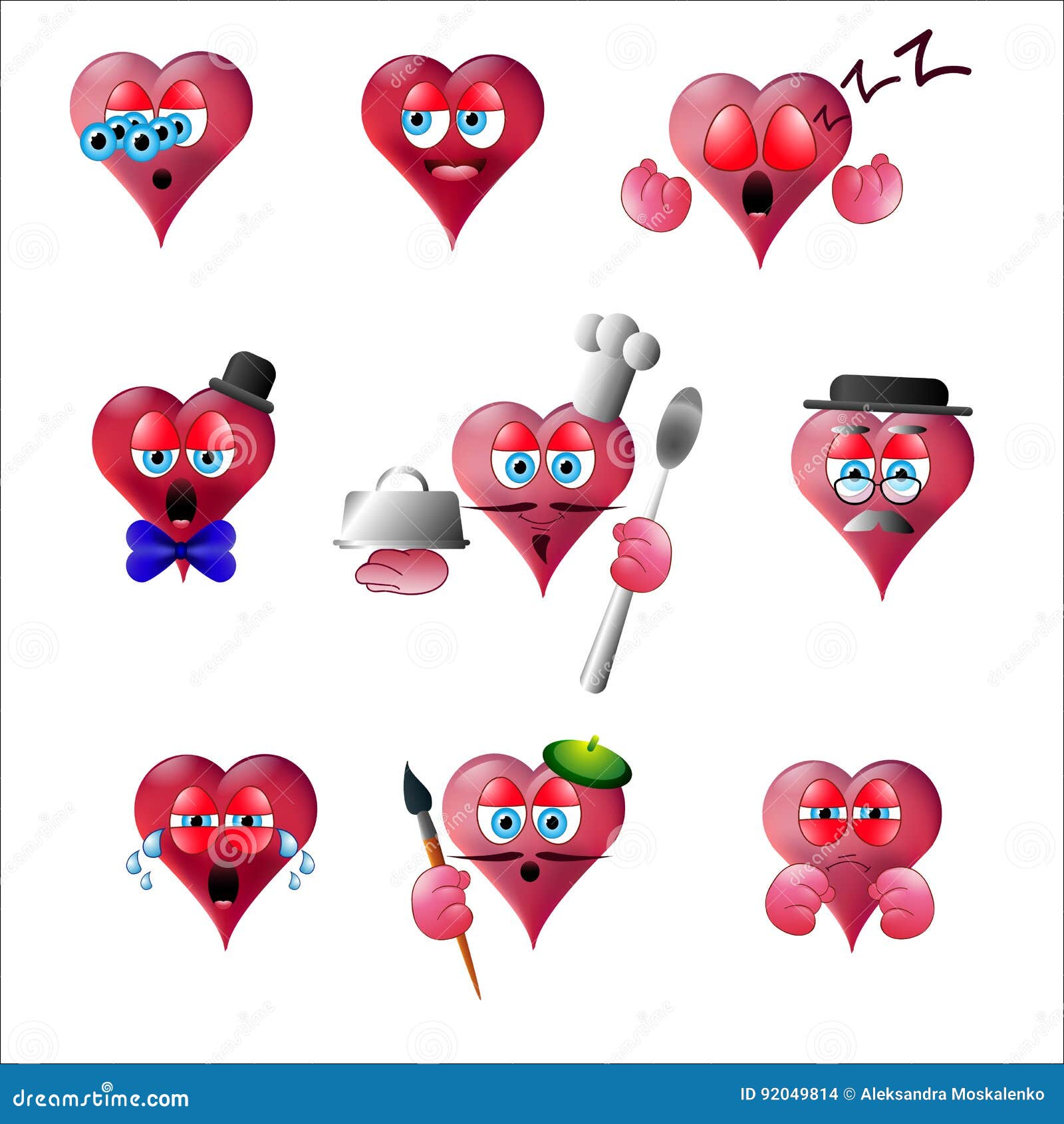 Heart smile stock vector. Illustration of funny, objects - 92049814