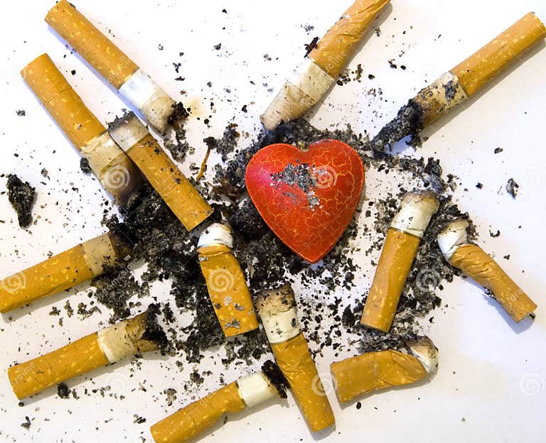 Heart of smoker stock image. Image of harmful, smoking - 8199075
