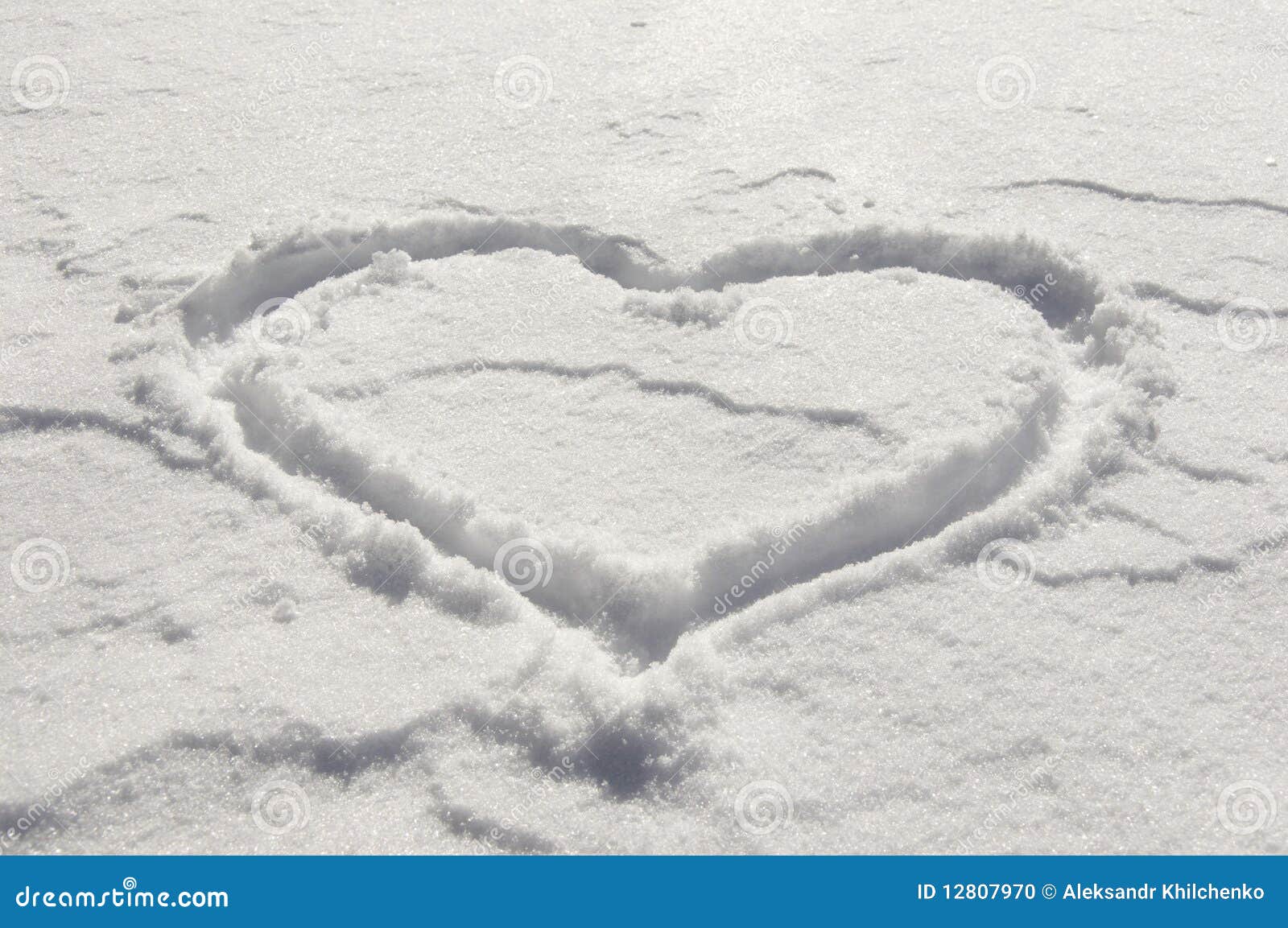 Heart from snow stock photo. Image of humor, season, frost - 12807970