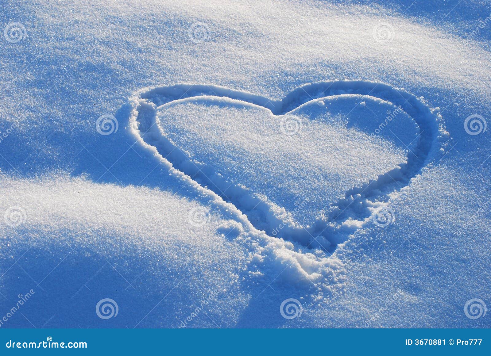 Heart on snow stock image. Image of freeze, holiday, abstract - 3670881