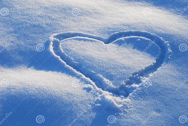 Heart on snow stock image. Image of freeze, holiday, abstract - 3670881