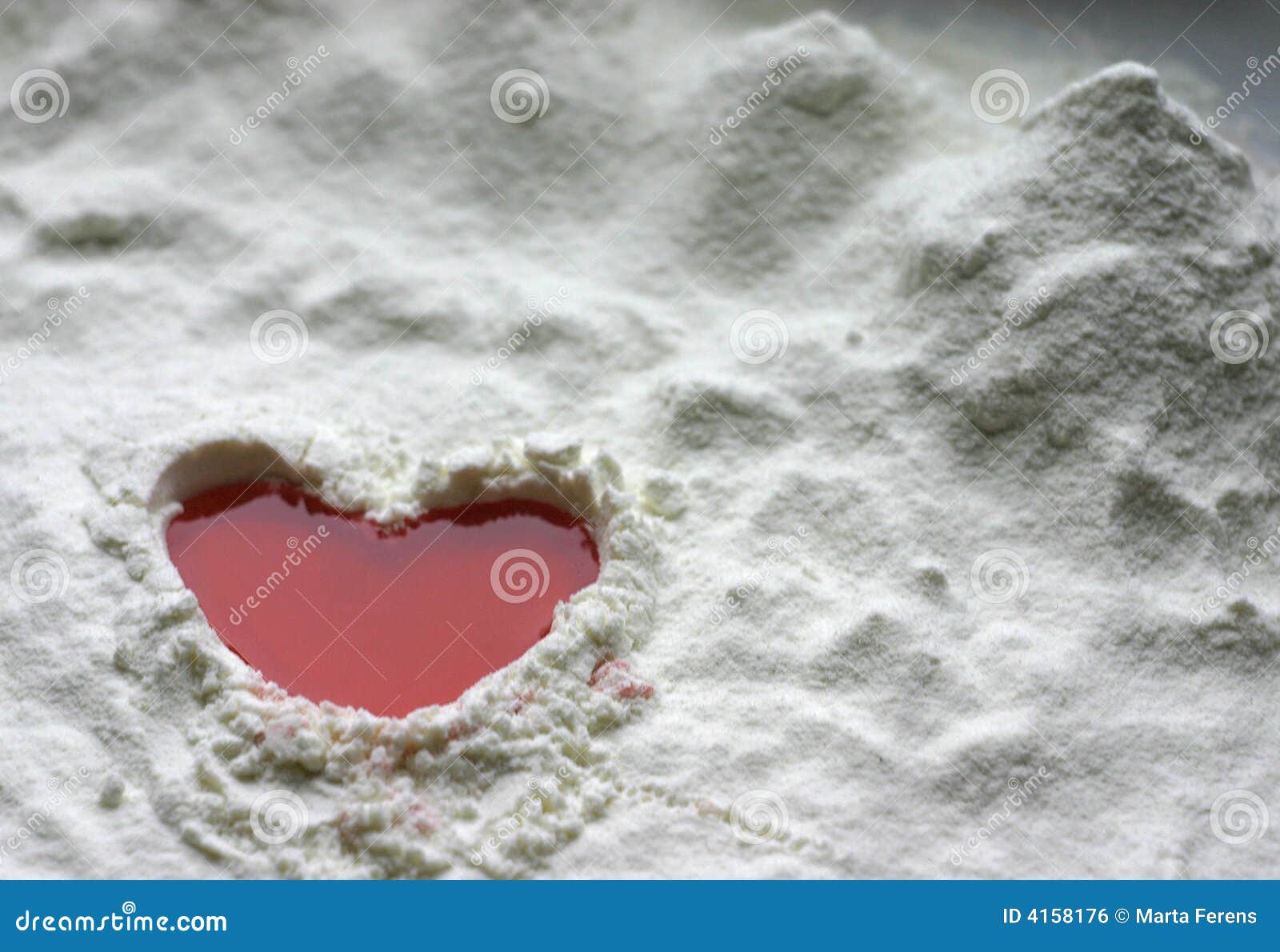 Heart in Snow stock photo. Image of card, love, valentines - 4158176
