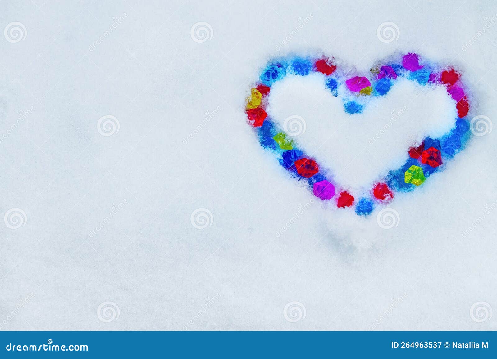 Heart on snow stock image. Image of ordinary, closeup - 264963537
