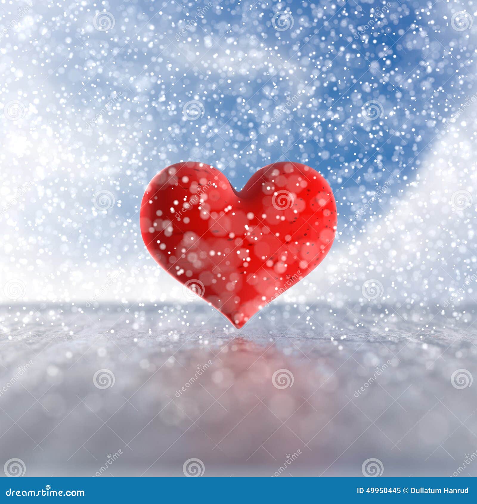 Heart in the snow. stock illustration. Illustration of background ...