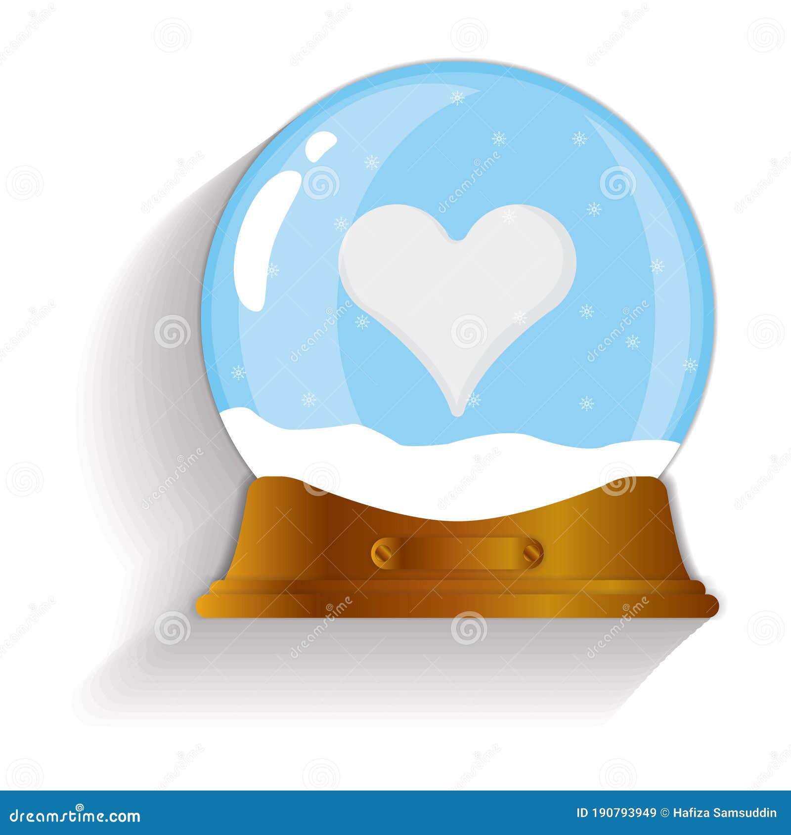 Heart Snow Globe. Vector Illustration Decorative Design Stock Vector ...