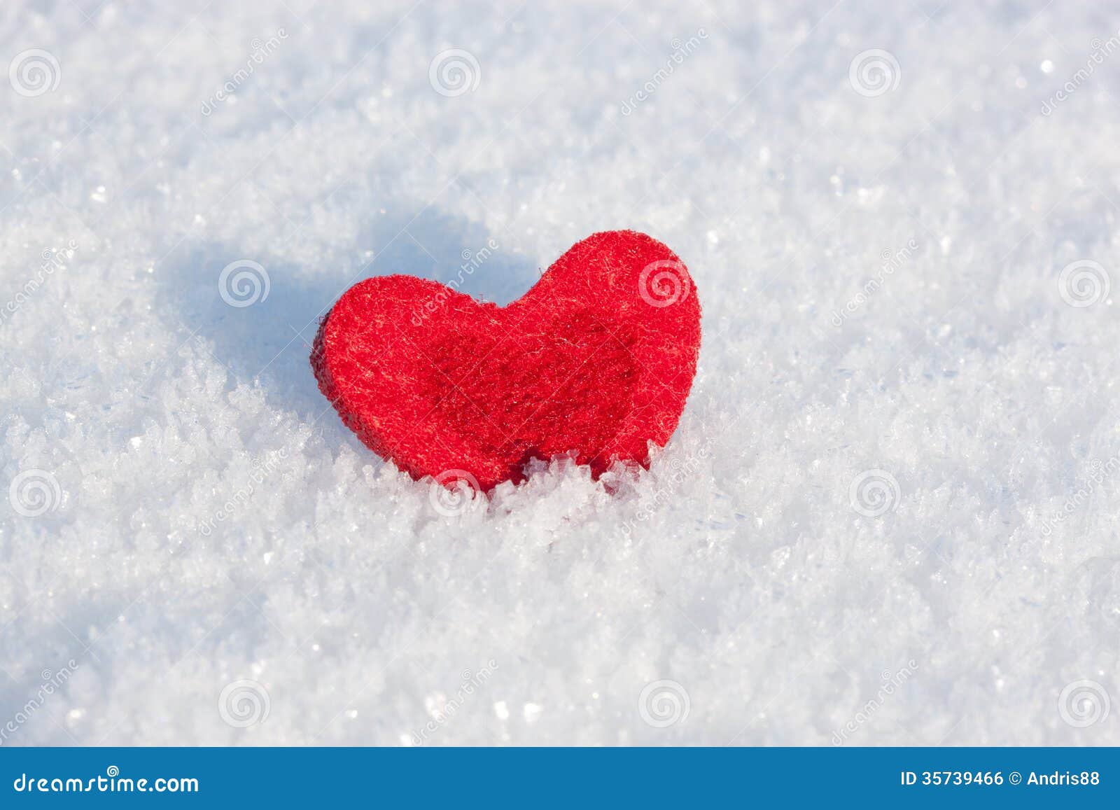 Heart on the snow. stock photo. Image of outdoors, nature - 35739466