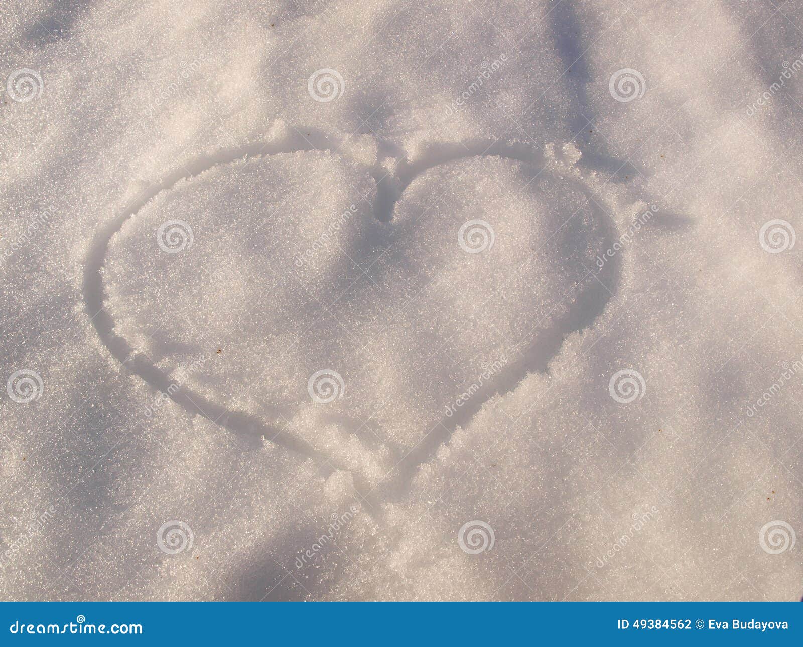 Heart in snow stock photo. Image of seasonal, backdrop - 49384562