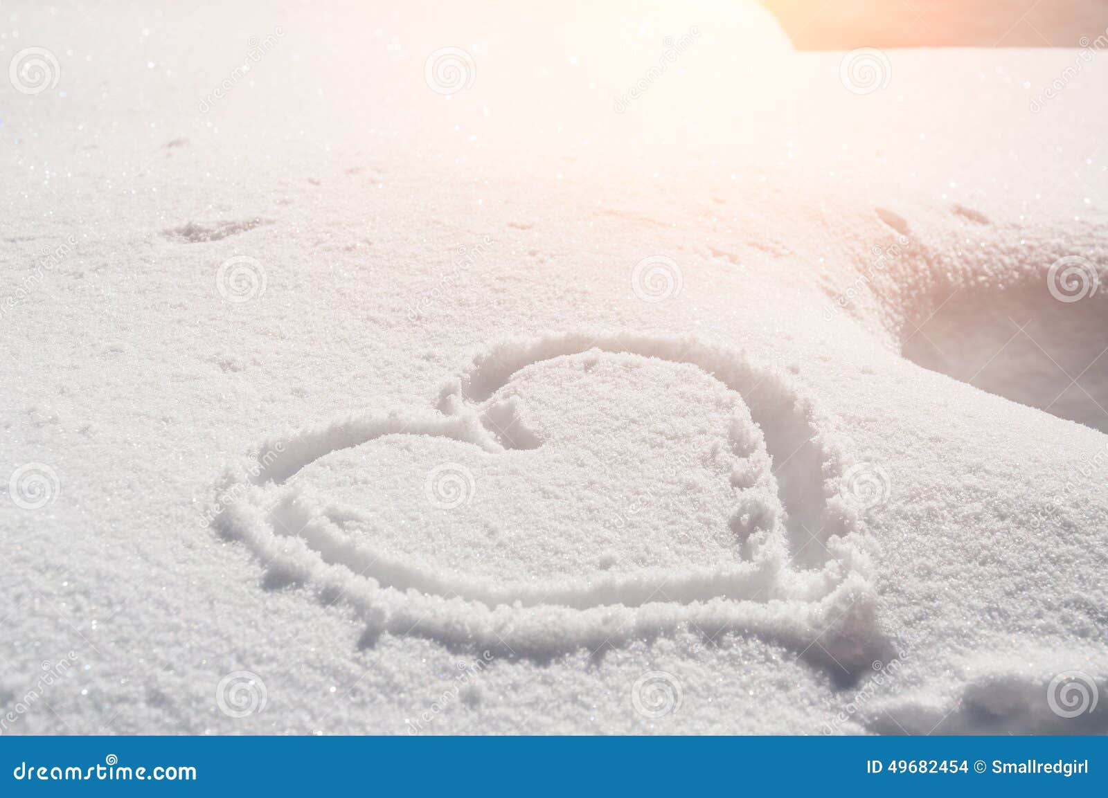 Heart on the snow stock photo. Image of beautiful, feeling - 49682454