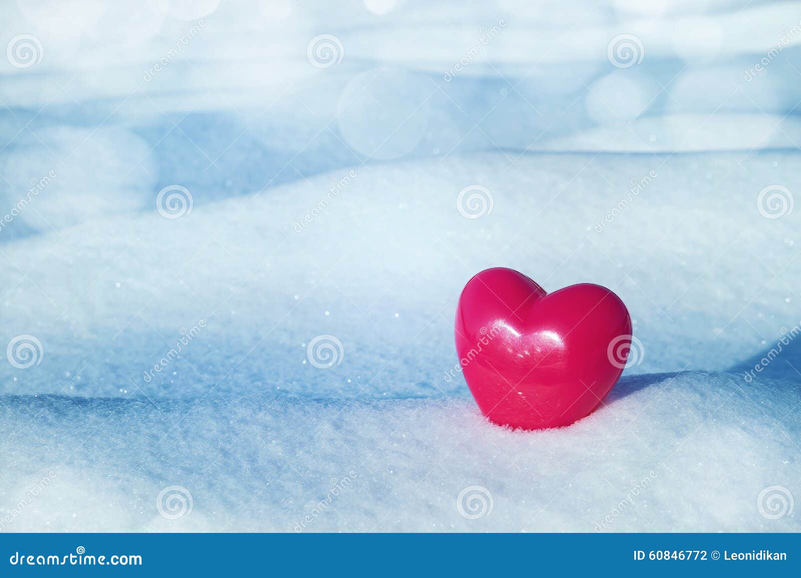Heart on the snow stock photo. Image of christmas, happy - 60846772