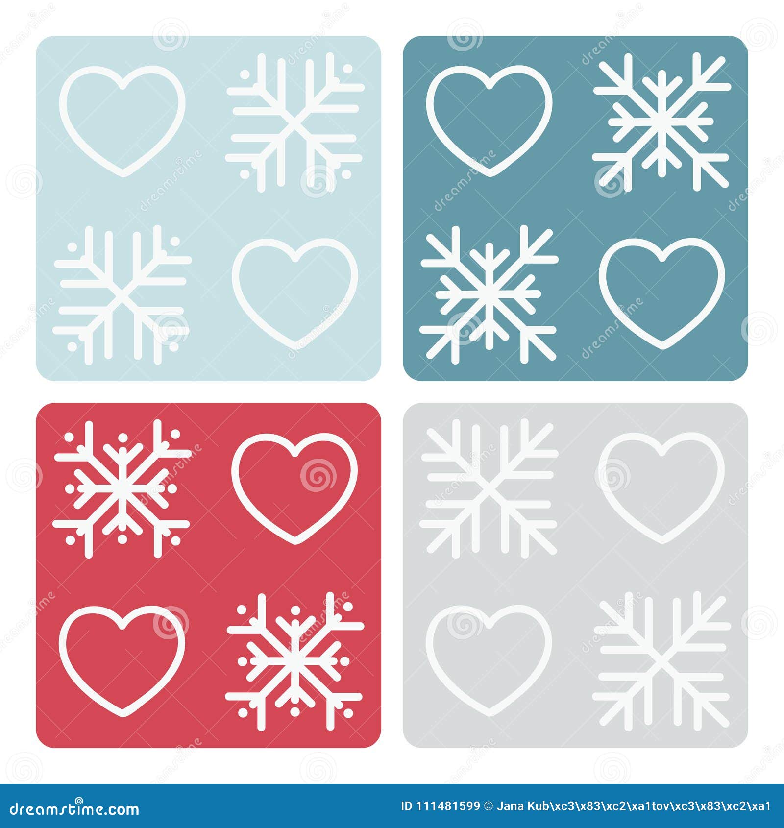 Heart and snowflake signs stock vector. Illustration of seasonal ...