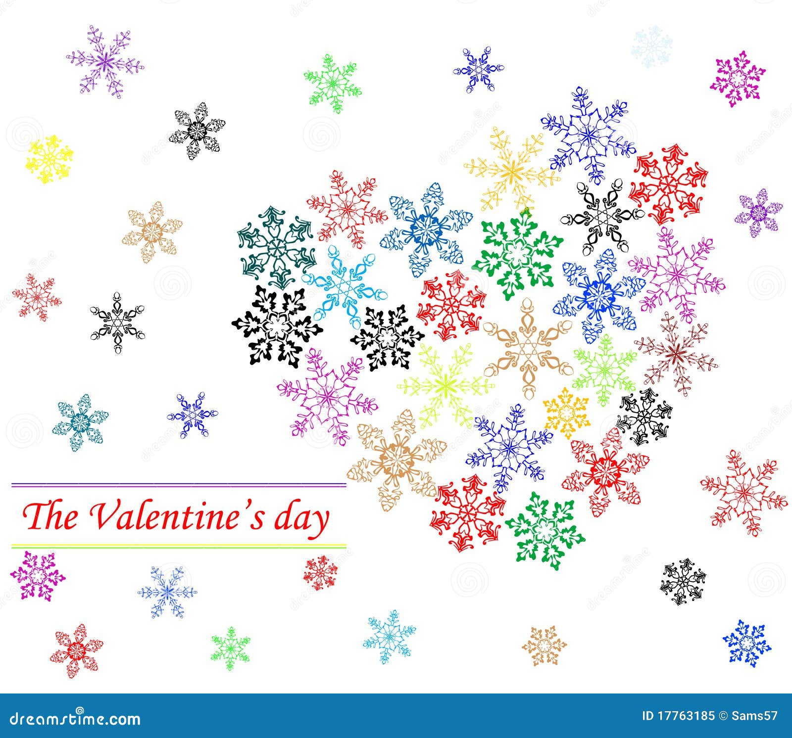 Heart from snowflakes stock vector. Illustration of natural - 17763185