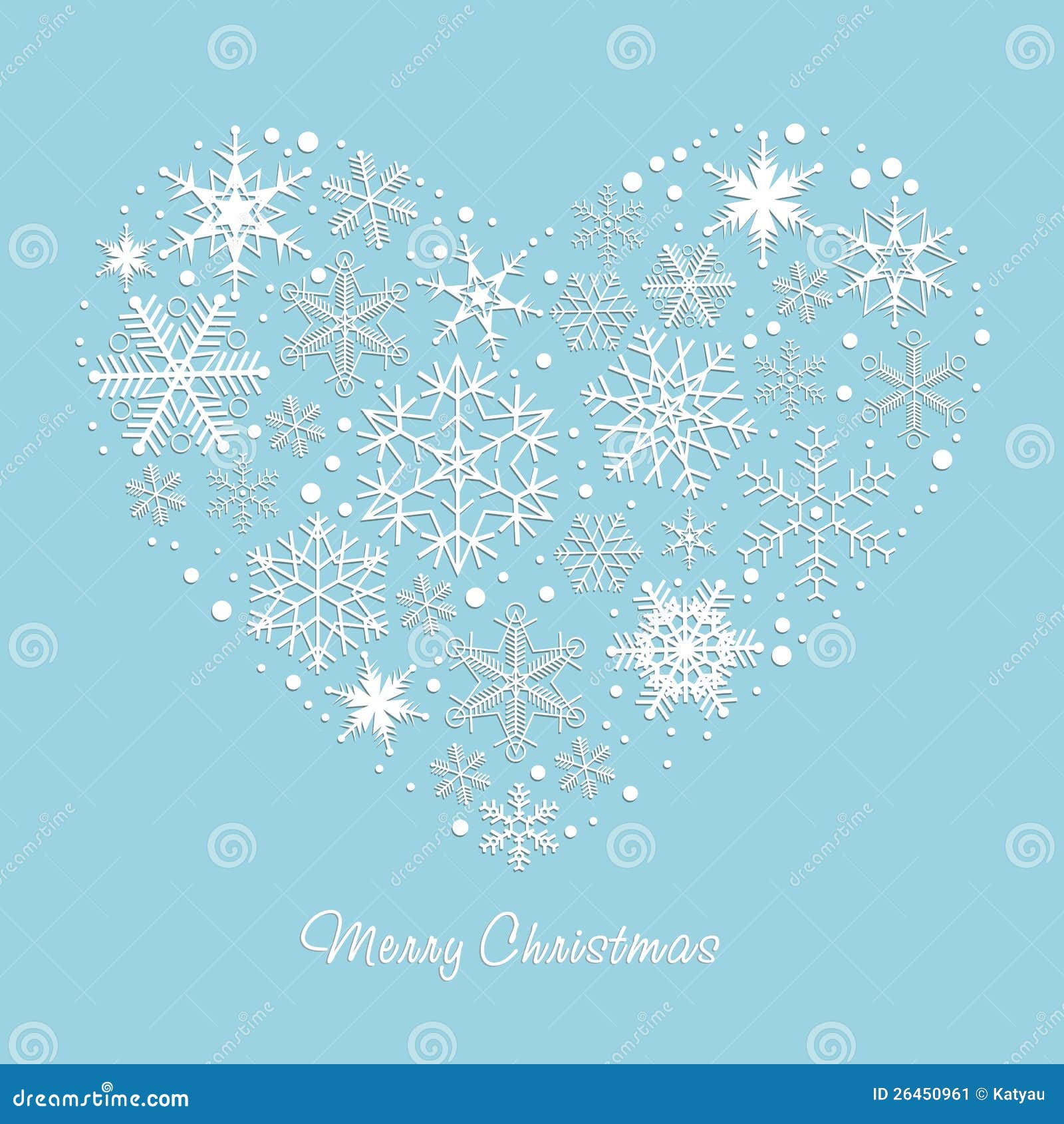 Heart of the Snowflakes. stock illustration. Illustration of frozen ...