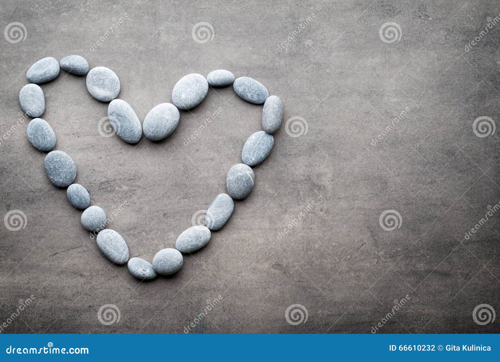 Heart from the Spa Stones, on the Grey Background. Stock Photo - Image ...