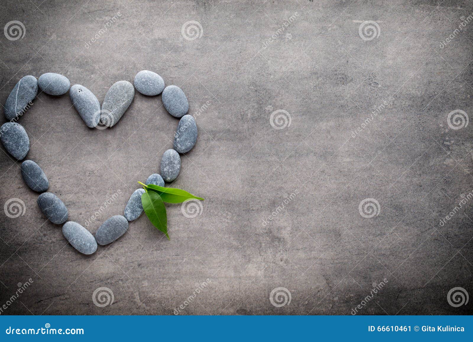 Heart from the Spa Stones, on the Grey Background Stock Image - Image ...
