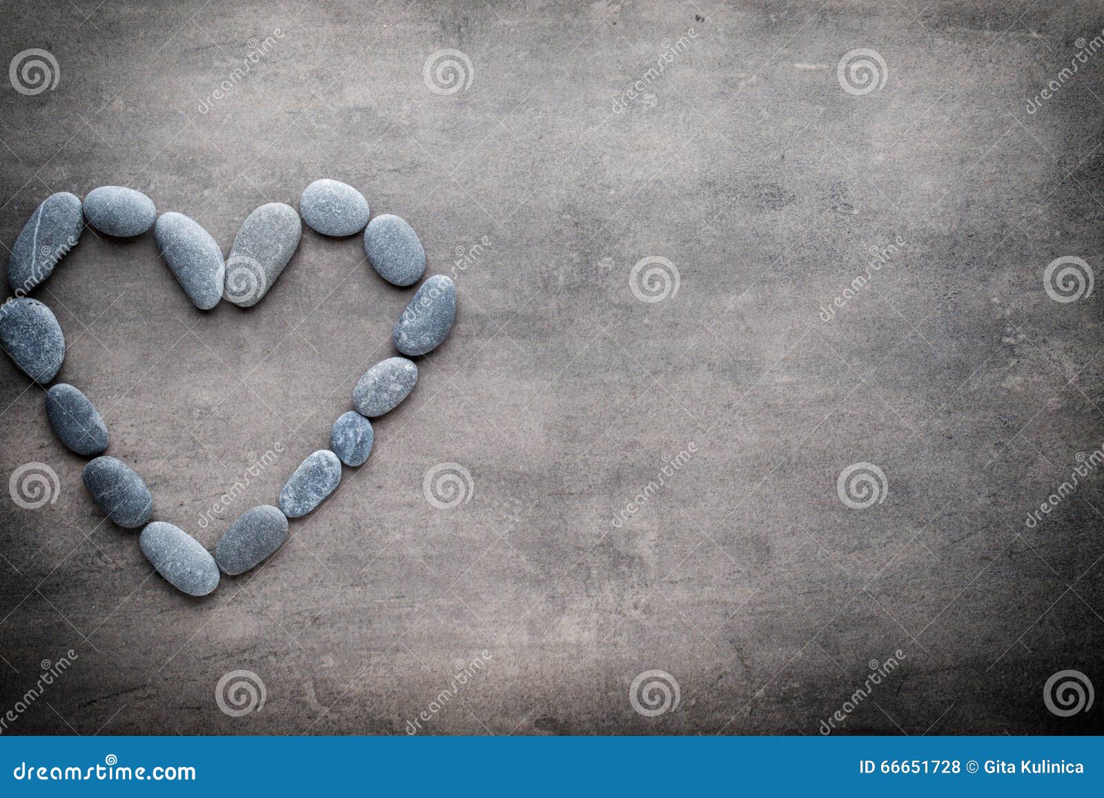 Heart from the Spa Stones, on the Grey Background. Stock Photo - Image ...