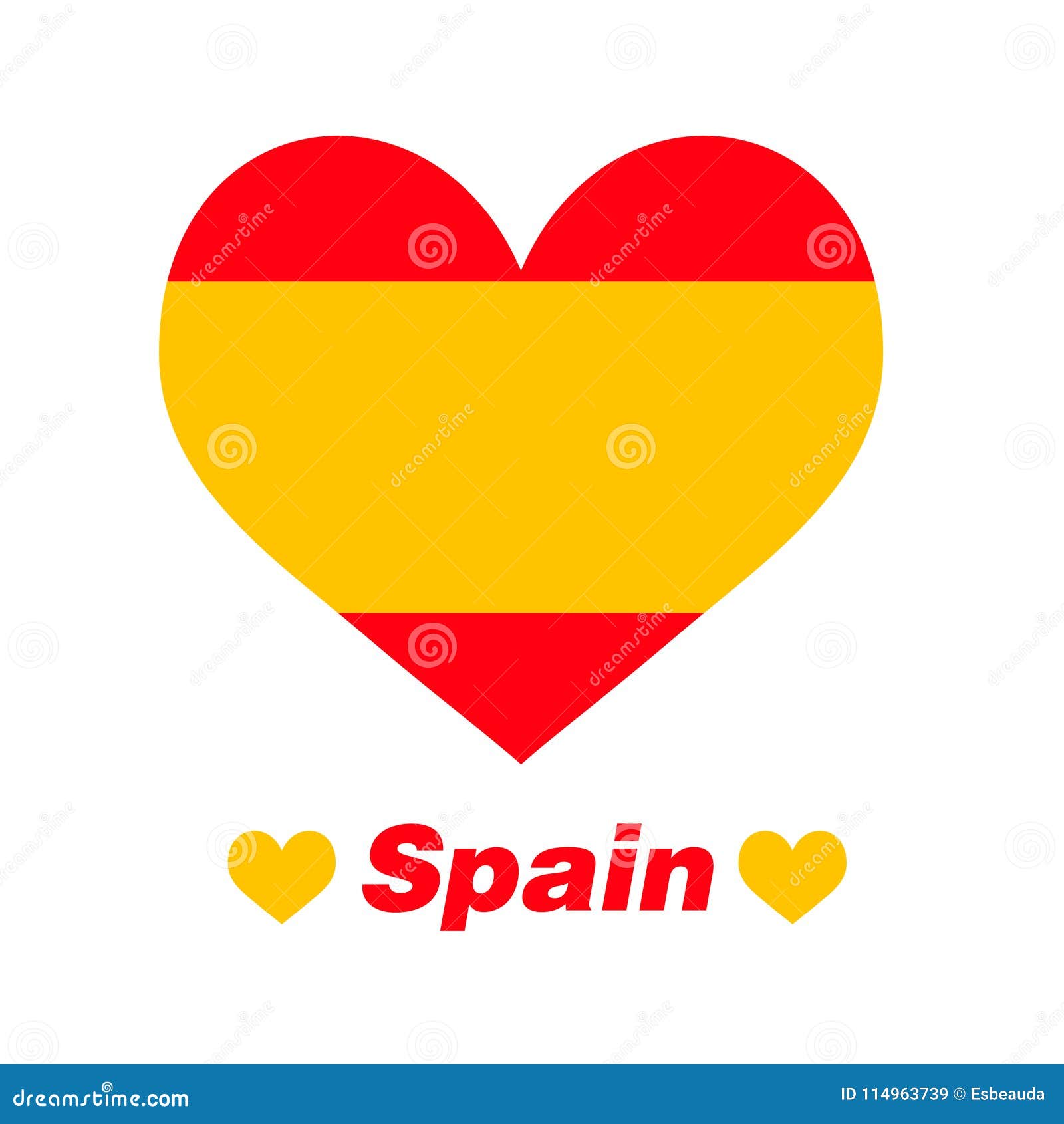 The heart of Spain stock vector. Illustration of simple - 114963739