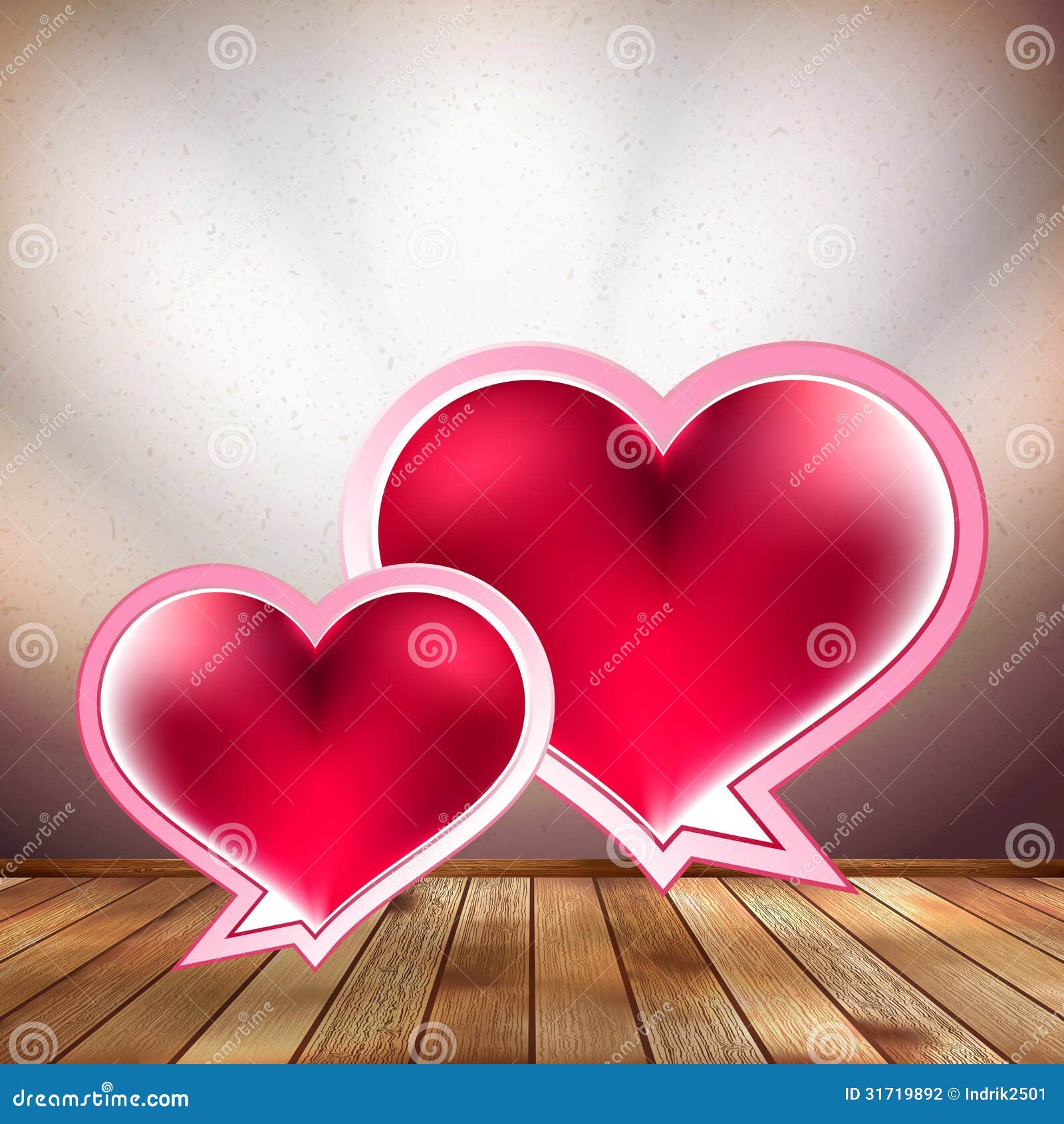 Heart Speech Bubbles Love Symbol People Flirting Relationships Stock ...