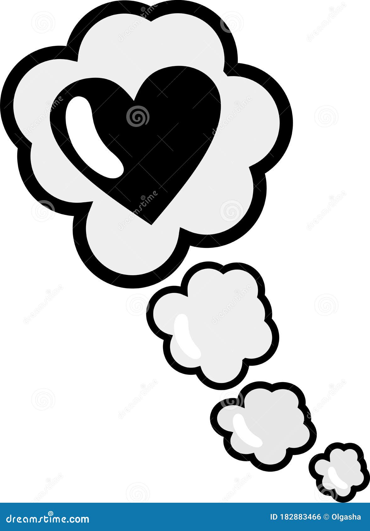 Heart in Speech Bubble Icon, Message with Heart Stock Vector ...