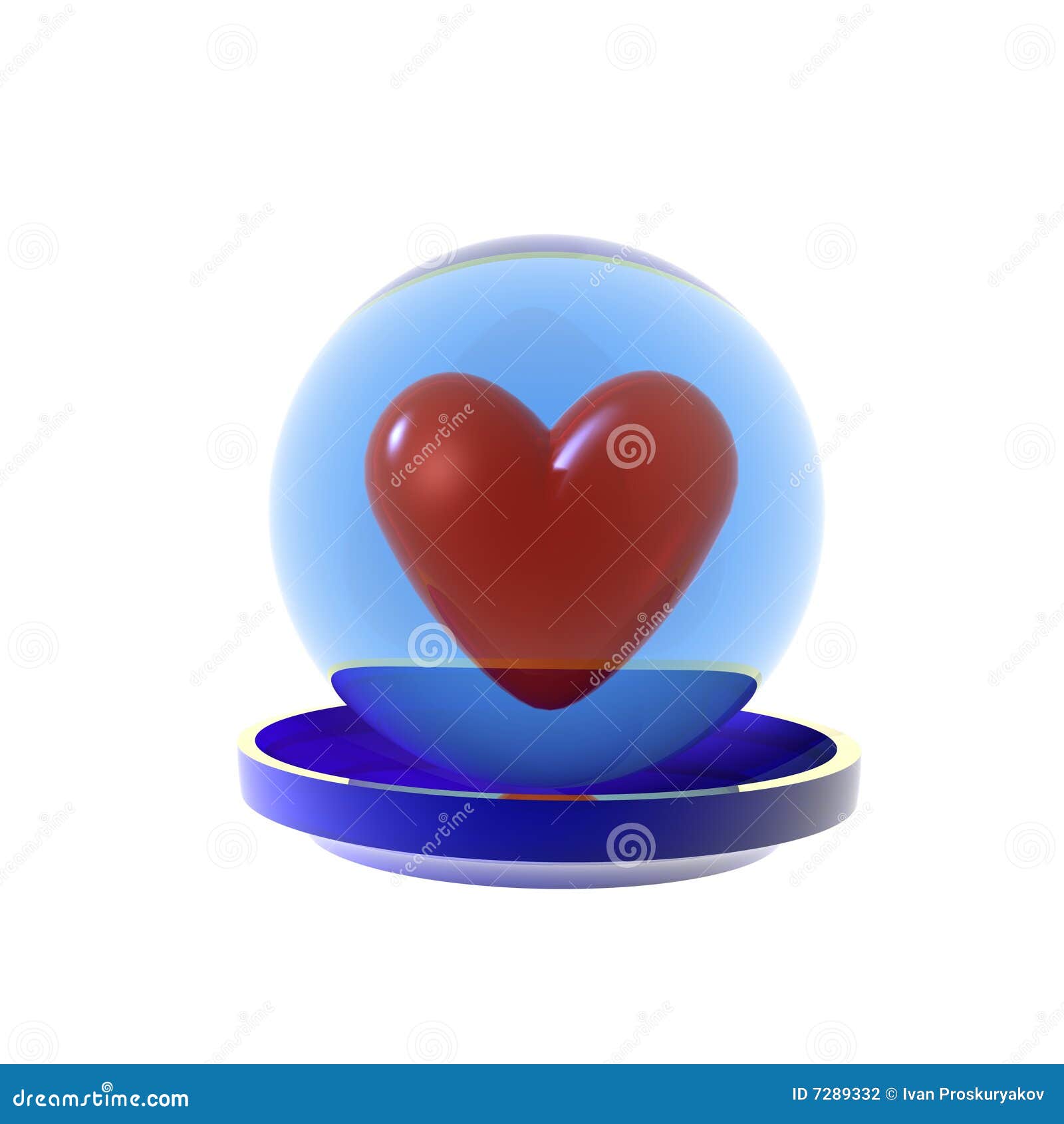Heart in a sphere stock illustration. Illustration of icons - 7289332