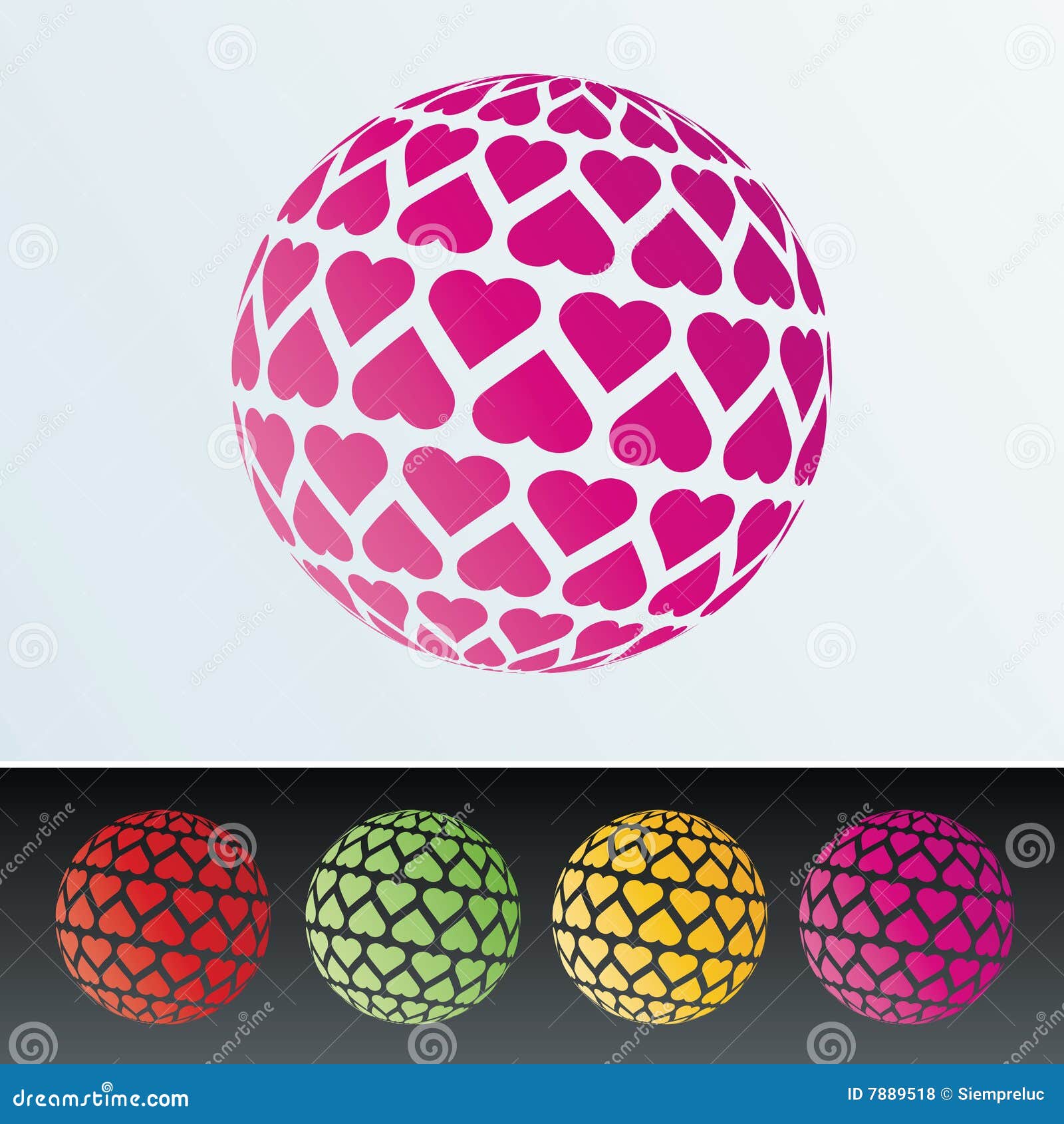 Heart sphere stock vector. Illustration of marriage, dating - 7889518